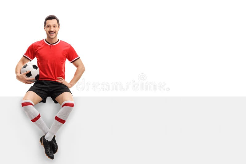 Happy Football Player Sitting Panel Stock Photos - Free & Royalty-Free ...