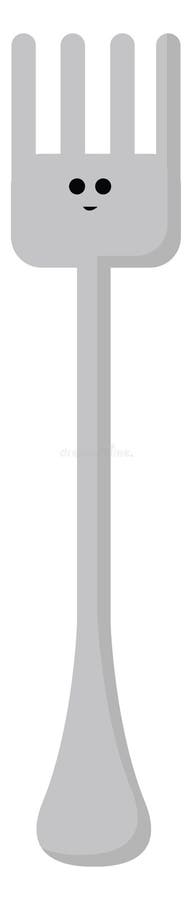 Happy fork cartoon stock illustration. Illustration of cheerful - 48730191