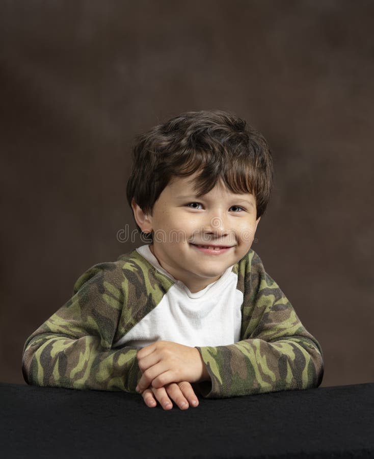 Happy Four Year Old Boy with Copy Space Stock Photo - Image of cheerful ...