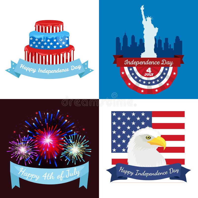 Happy Fourth of July, Independence Day Vector Design Illustraion Stock ...