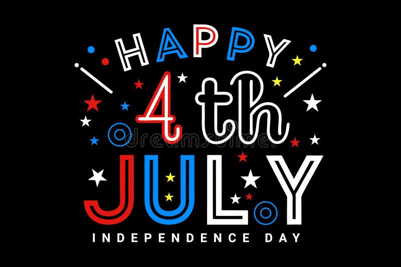 Happy Fourth of July - 4th of July Design, Vector Design, Stock Vector ...