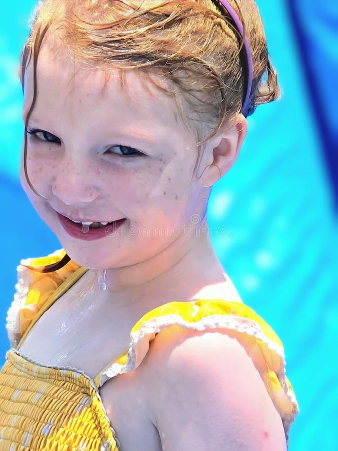 Happy freckle faced girl stock image. Image of freckle - 354013681