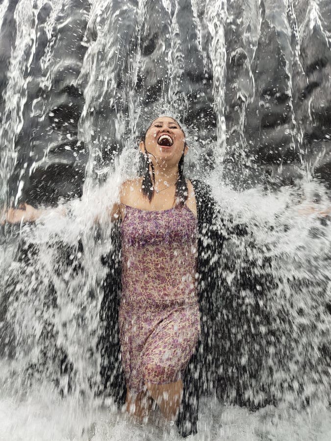 Happy, Free and Fresh Soul with Water Stock Image - Image of water ...