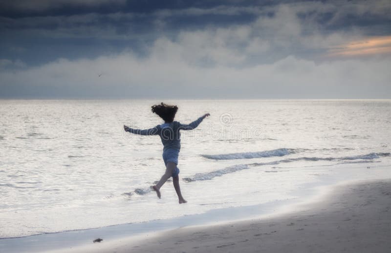 Happy freedom girl stock image. Image of girl, sunrise - 15865103