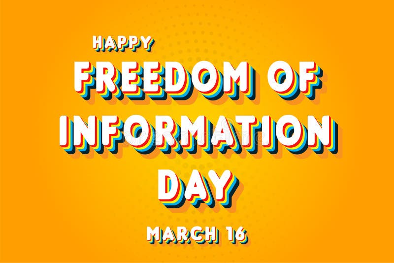 Happy Freedom of Information Day, March 16. Calendar of March Retro ...