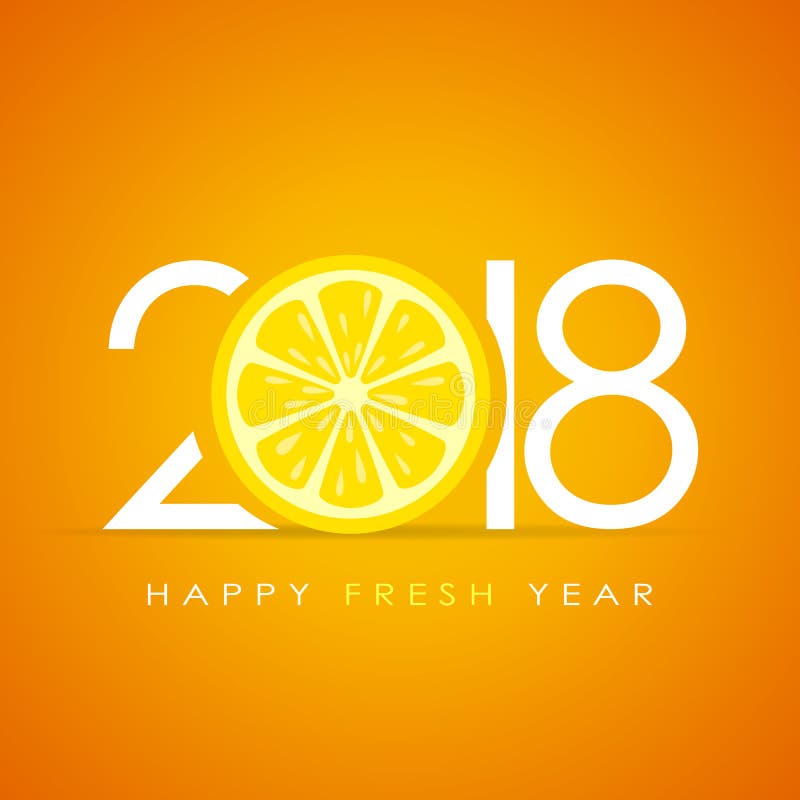 Happy Fresh New Year Greeting Card Stock Vector - Illustration of ...