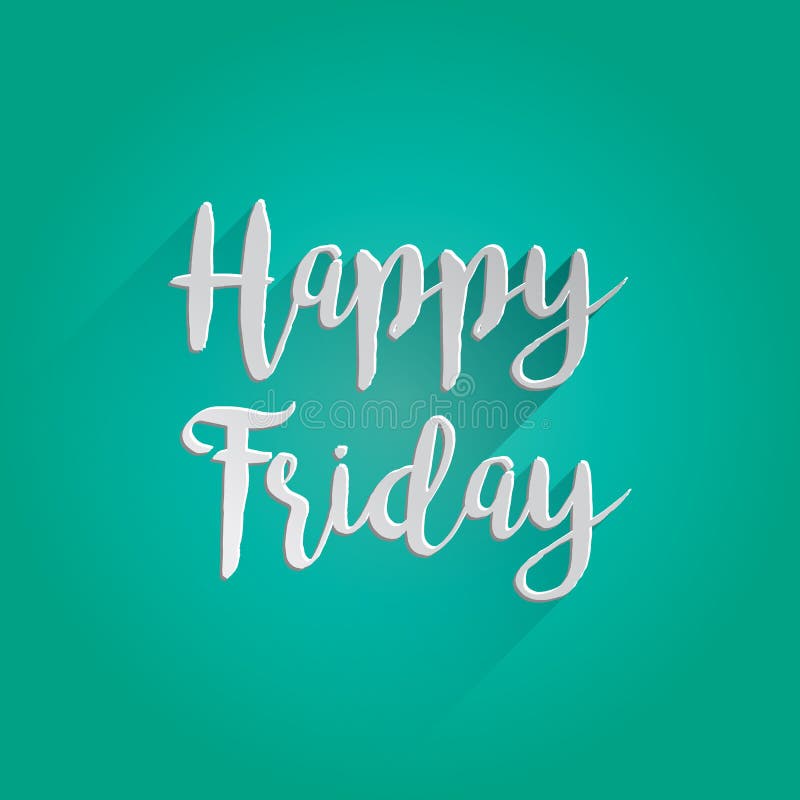 Happy Friday Lettering Design Stock Vector - Illustration of vector ...