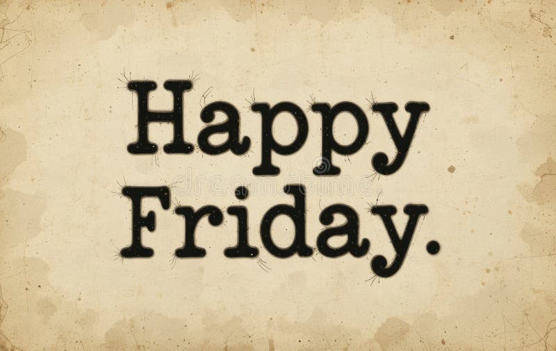 Happy Friday Message on Vintage Style Paper Texture Background Stock ...