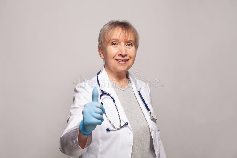 Happy Friendly Doctor or General Practitioner Holding Thumb Up and ...