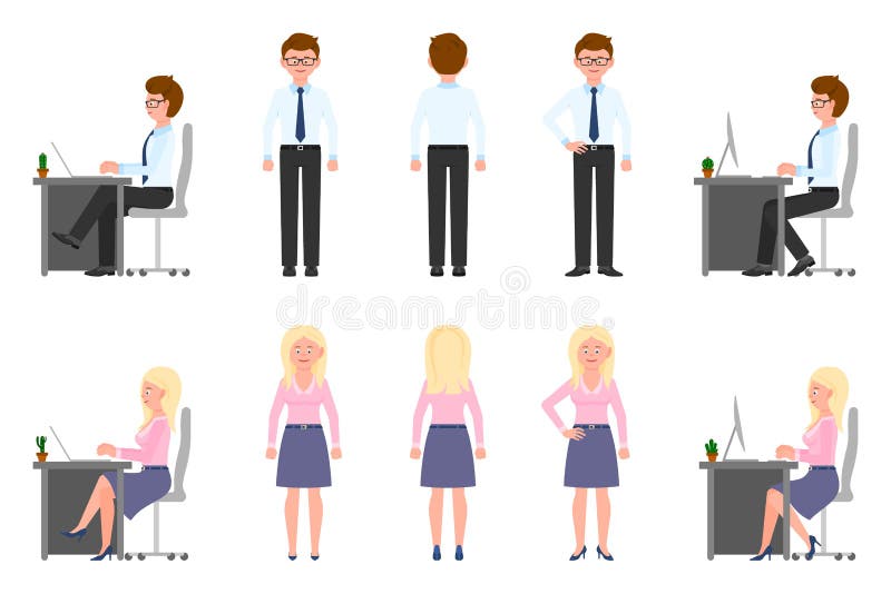Character Front Back Side View Stock Illustrations – 1,821 Character ...