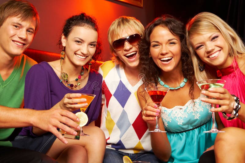 Happy friends stock photo. Image of glad, happy, club - 15417336