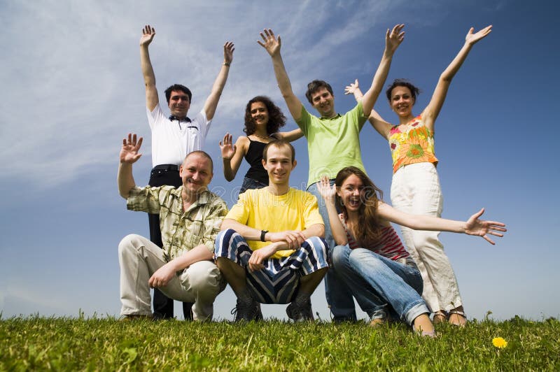 Happy friends together stock photo. Image of community - 6549004