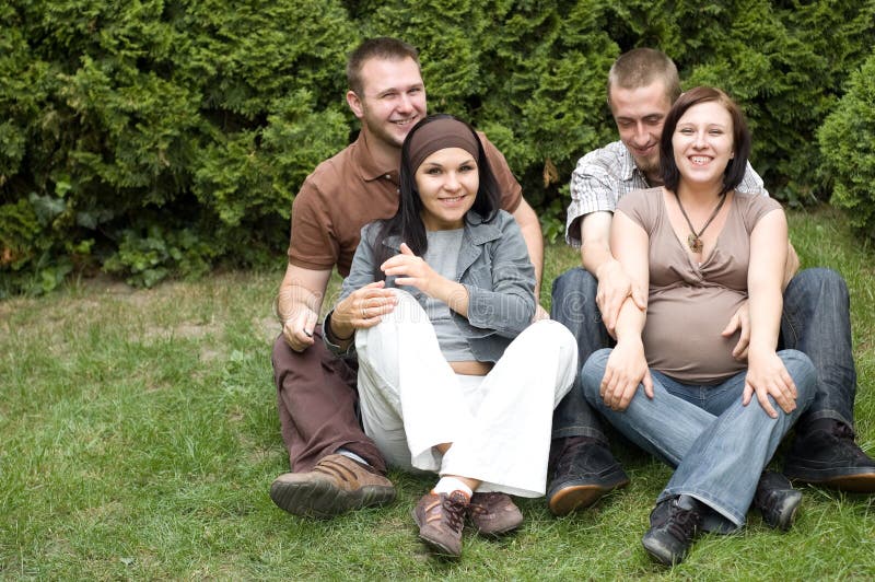 Happy friends stock image. Image of nature, happy, outdoor - 5614973