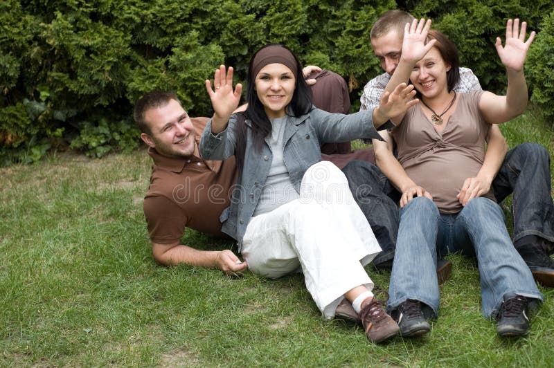 Happy friends stock image. Image of caucasian, adult, happy - 5667605