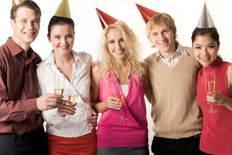 Happy friends stock image. Image of friendly, joyful, beverage - 7242523