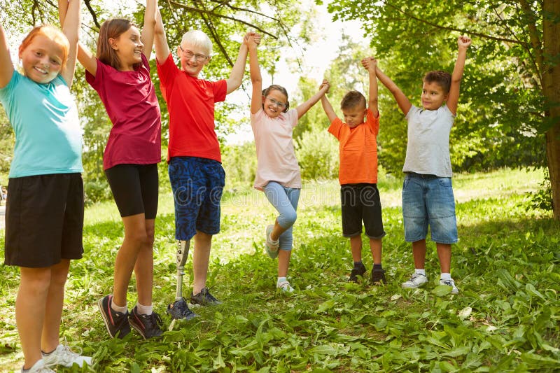 Happy Friends Cheering Together at Park Stock Photo - Image of standing ...