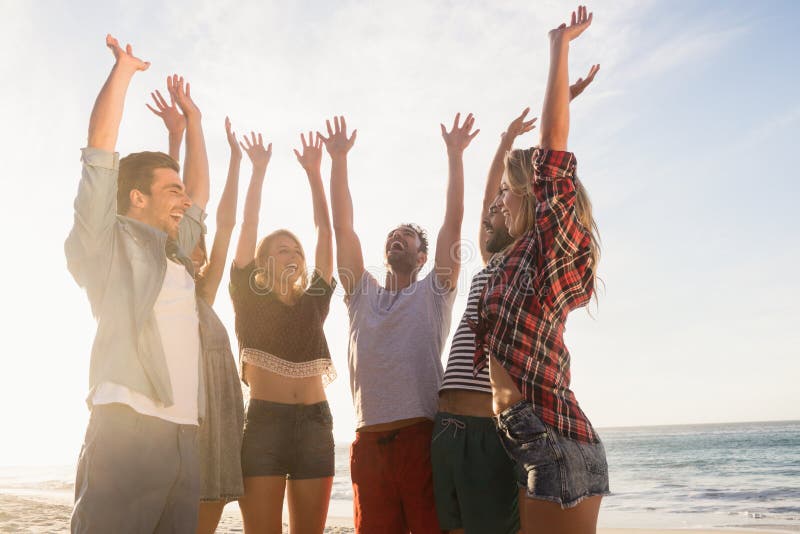 Happy Friends Giving High Five Stock Photo - Image of high, friendly ...
