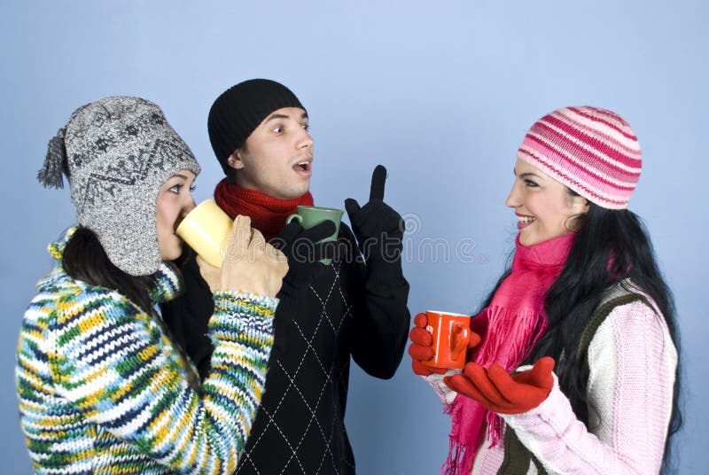 Happy Friends Have a Conversation Stock Photo - Image of conversation ...