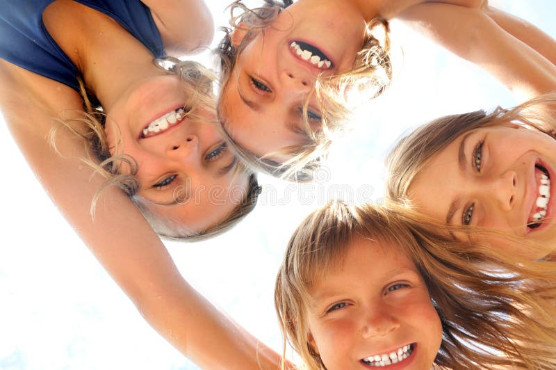 Happy smiling children stock image. Image of group, looking - 5558643