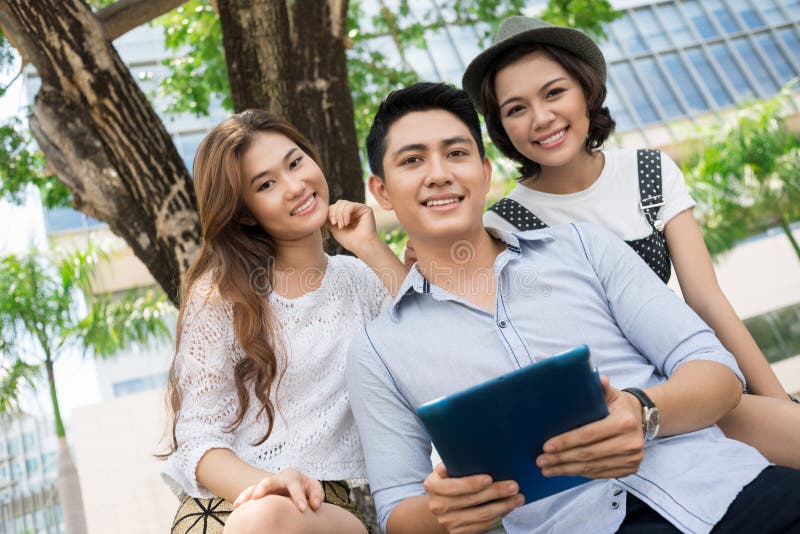 Happy friends stock photo. Image of casual, friendship - 32194716