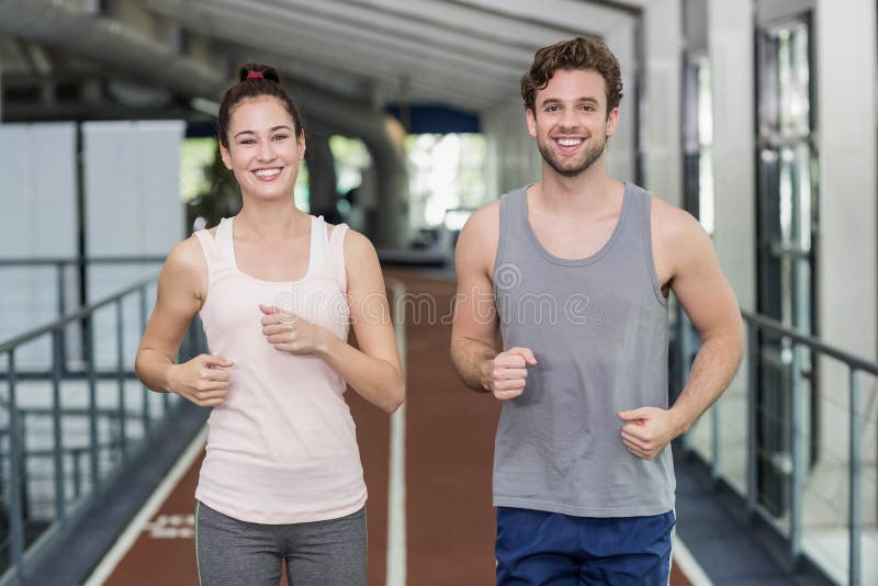 Happy Friends Running Together Stock Image - Image of attractive ...
