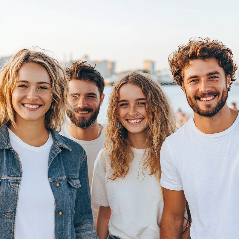 Happy Friends Smiling Together Stock Illustration - Illustration of ...