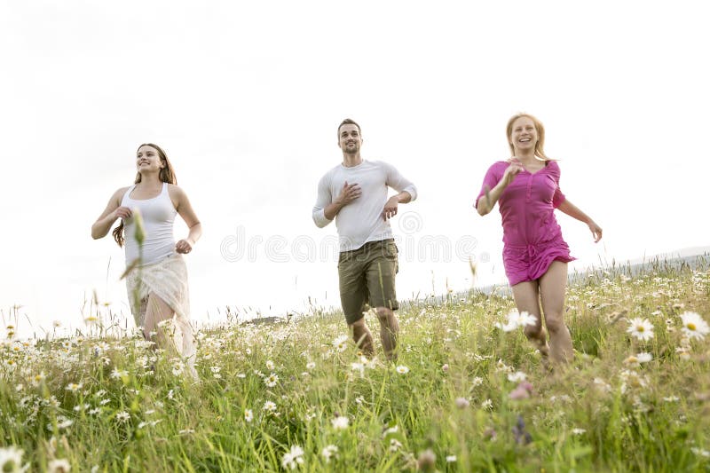 Happy Friends Spending Free Time Together in a Stock Image - Image of ...