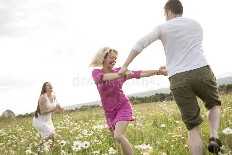 Happy Friends Spending Free Time Together in a Stock Photo - Image of ...