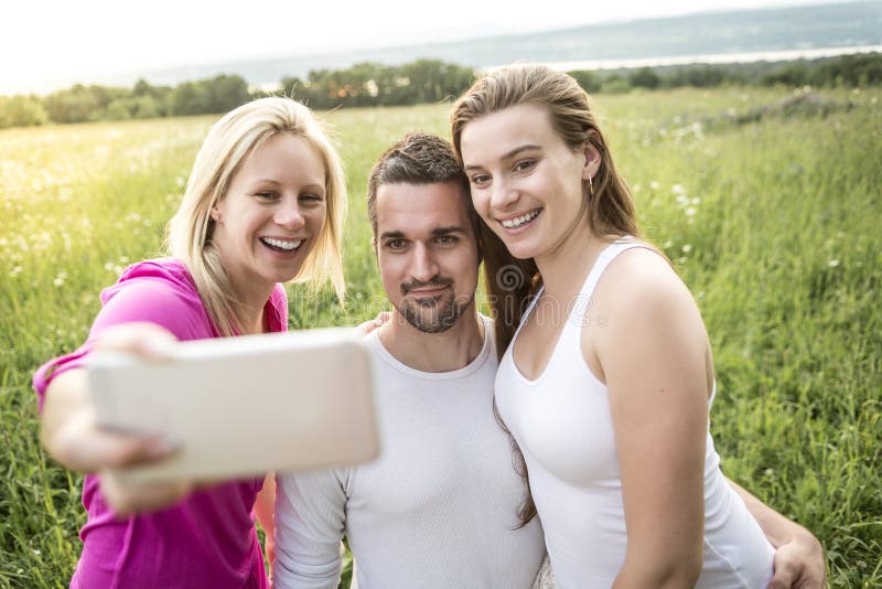 Happy Friends Spending Free Time Together in a Stock Photo - Image of ...