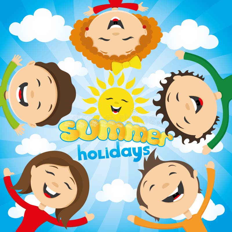 Happy Friends Holding Hands in a Jump Stock Vector - Illustration of ...