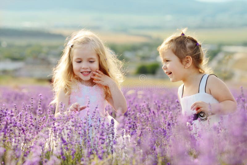 Happy friends stock image. Image of lavender, face, floral - 41954789