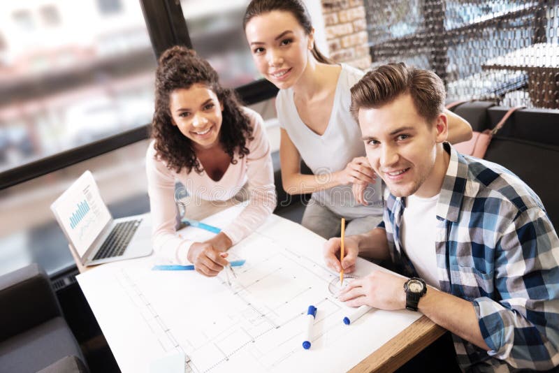 Group of Young People in Technical Vocational Training with Teacher ...