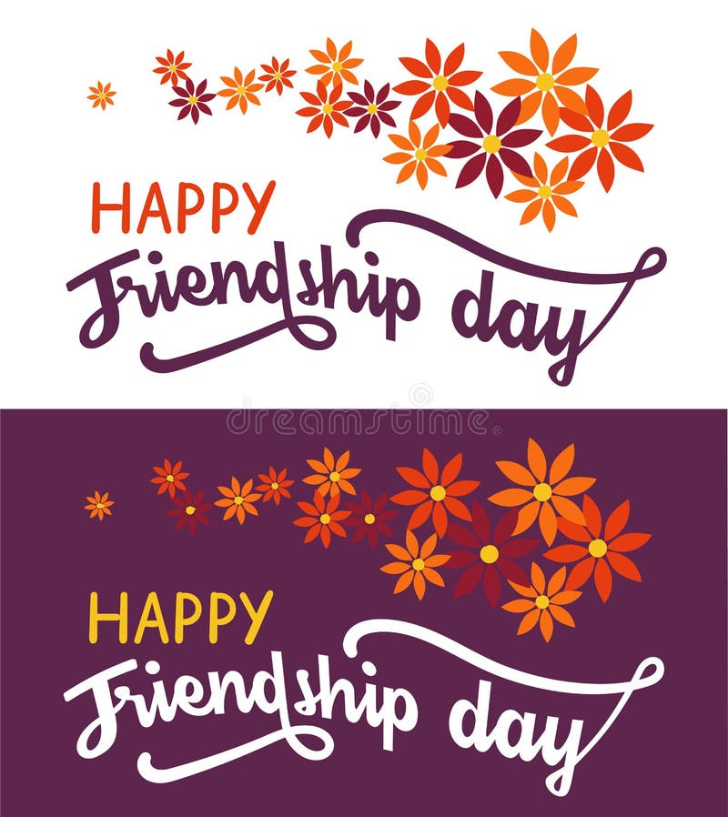 Happy Friendship Day Neon Signs Style Text Vector Stock Vector ...