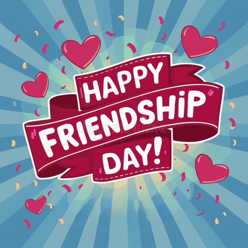 Celebrate Friendship Day with a Vibrant Poster Featuring Hearts ...