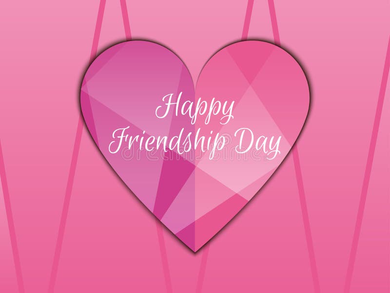 Happy Friendship Day. Heart with Rays of Light, Beautiful Background ...