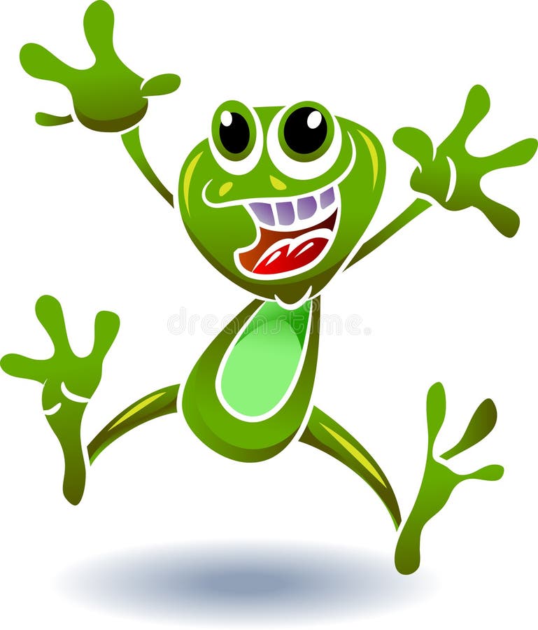 Happy frog stock vector. Illustration of animal, comic - 91366774
