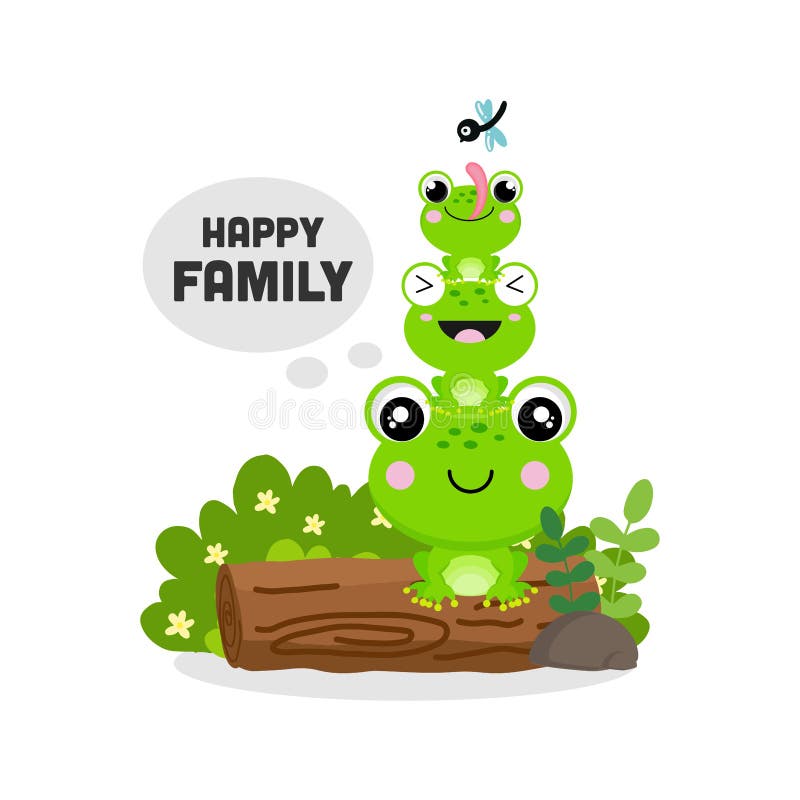 Frog family stock illustration. Illustration of farm, animals - 4513388