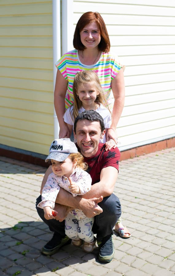 A Happy, Full-fledged Family at Home. Stock Photo - Image of home, fledged: 292675682