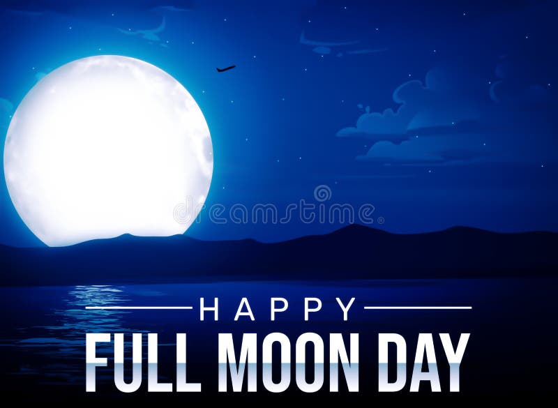 Happy Full Moon Day Wallpaper with Full Moon and a Beautiful Delight ...