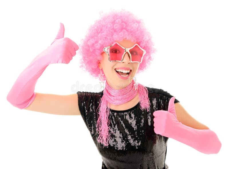 Happy funky girl stock image. Image of portrait, beautiful - 17156767