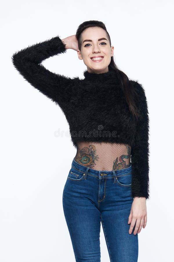 Happy funky woman stock photo. Image of female, caucasian - 103997660