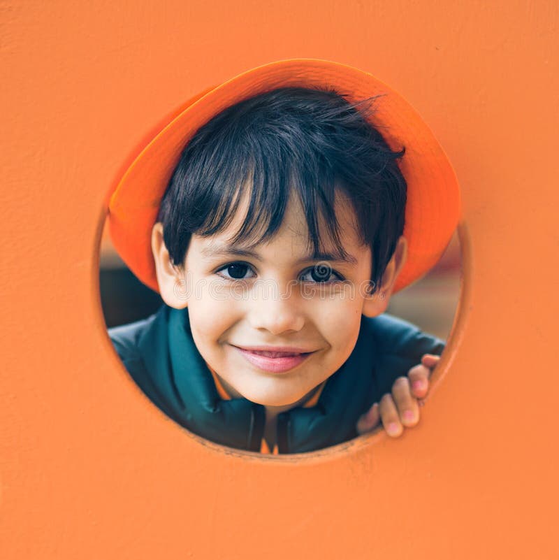 Happy, Funny, Brave Boy on the Playground Stock Image - Image of play ...