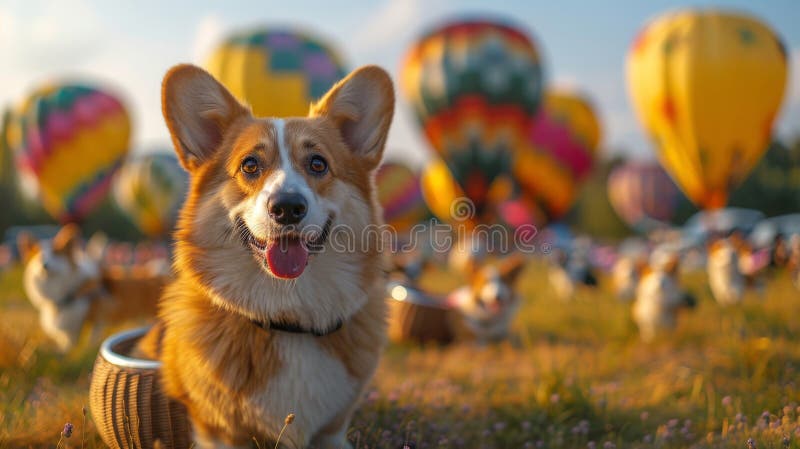 Happy funny corgi stock image. Image of happy, puppy - 348890557