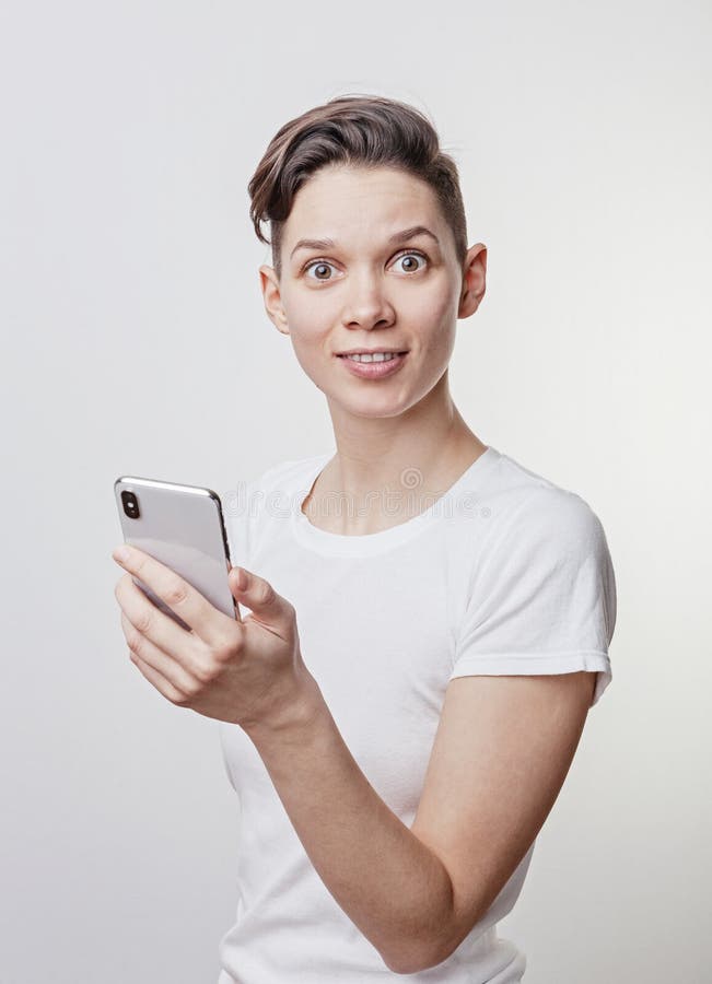 Happy Funny Millennial Woman`s Celebrating Win Or Victory Triumph