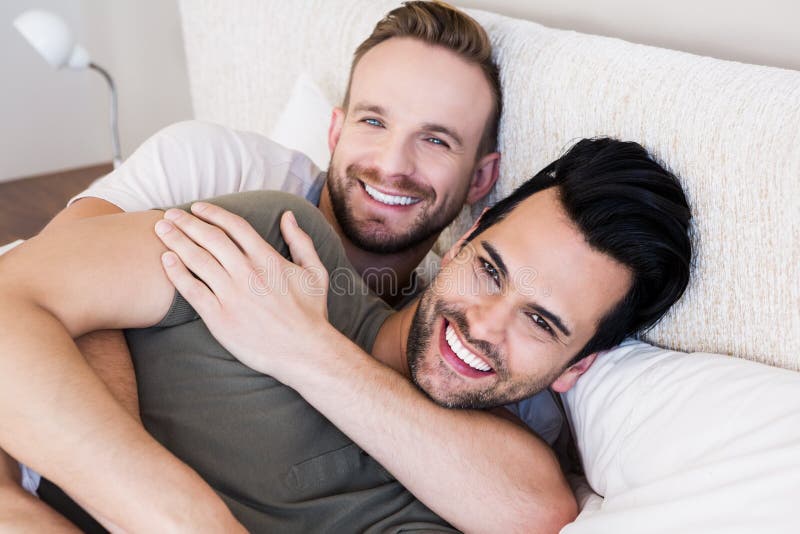 Couple Lying In Bed Stock Image Image Of Home Handsome 11227227