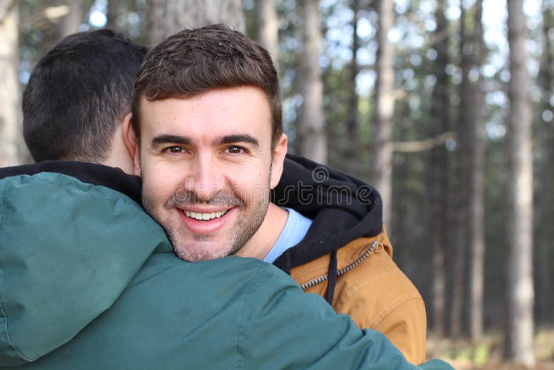 Happy Gay Man Feeling Loved Stock Image - Image of embrace, embracing ...