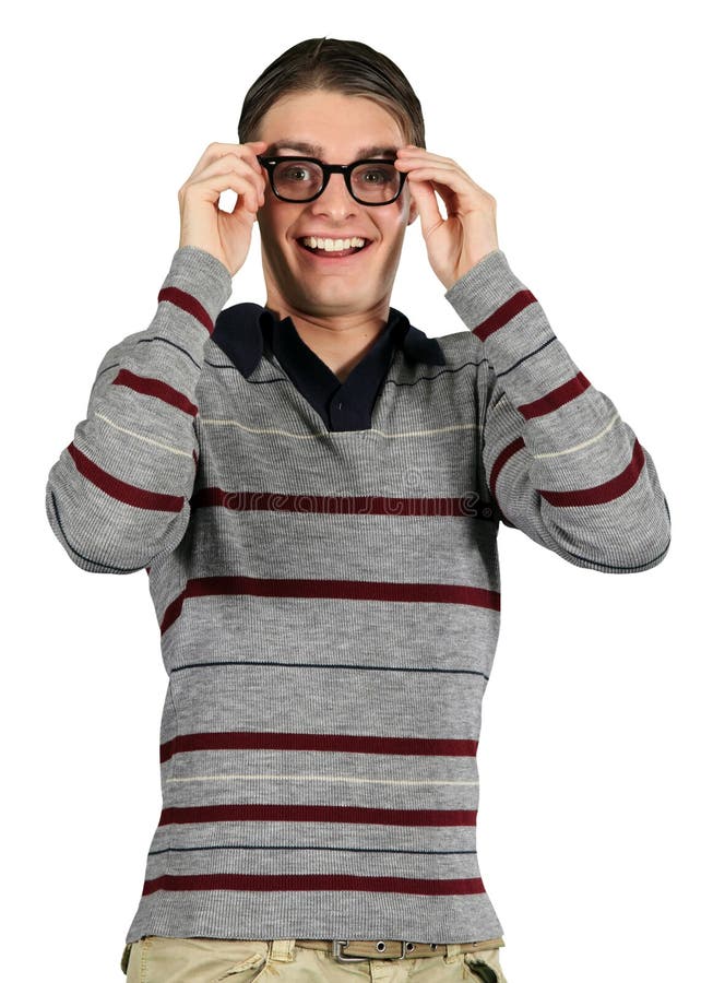 A Happy Geek stock image. Image of caucasian, mathematics - 27446129