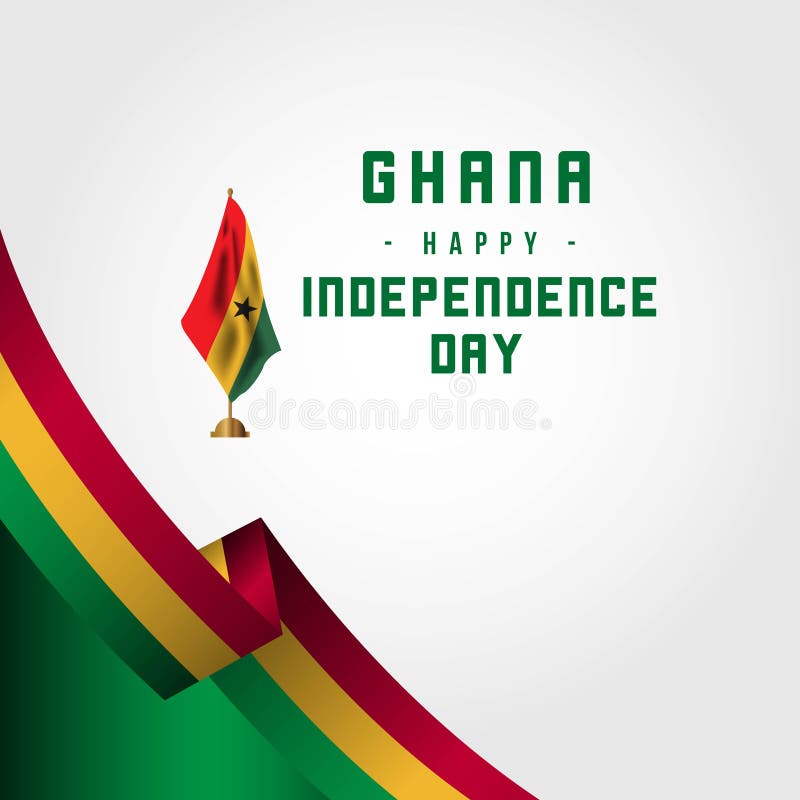 Happy Ghana Independence Day Vector Template Design Illustration Stock ...
