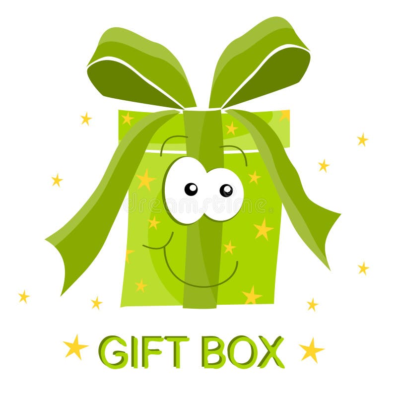 Happy gift box stock illustration. Illustration of cute - 21328742