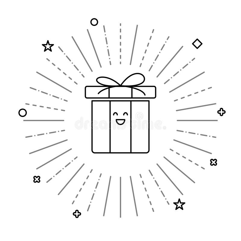 Happy Birthday Cake Candle Continuous Line Flow Background Stock Vector ...